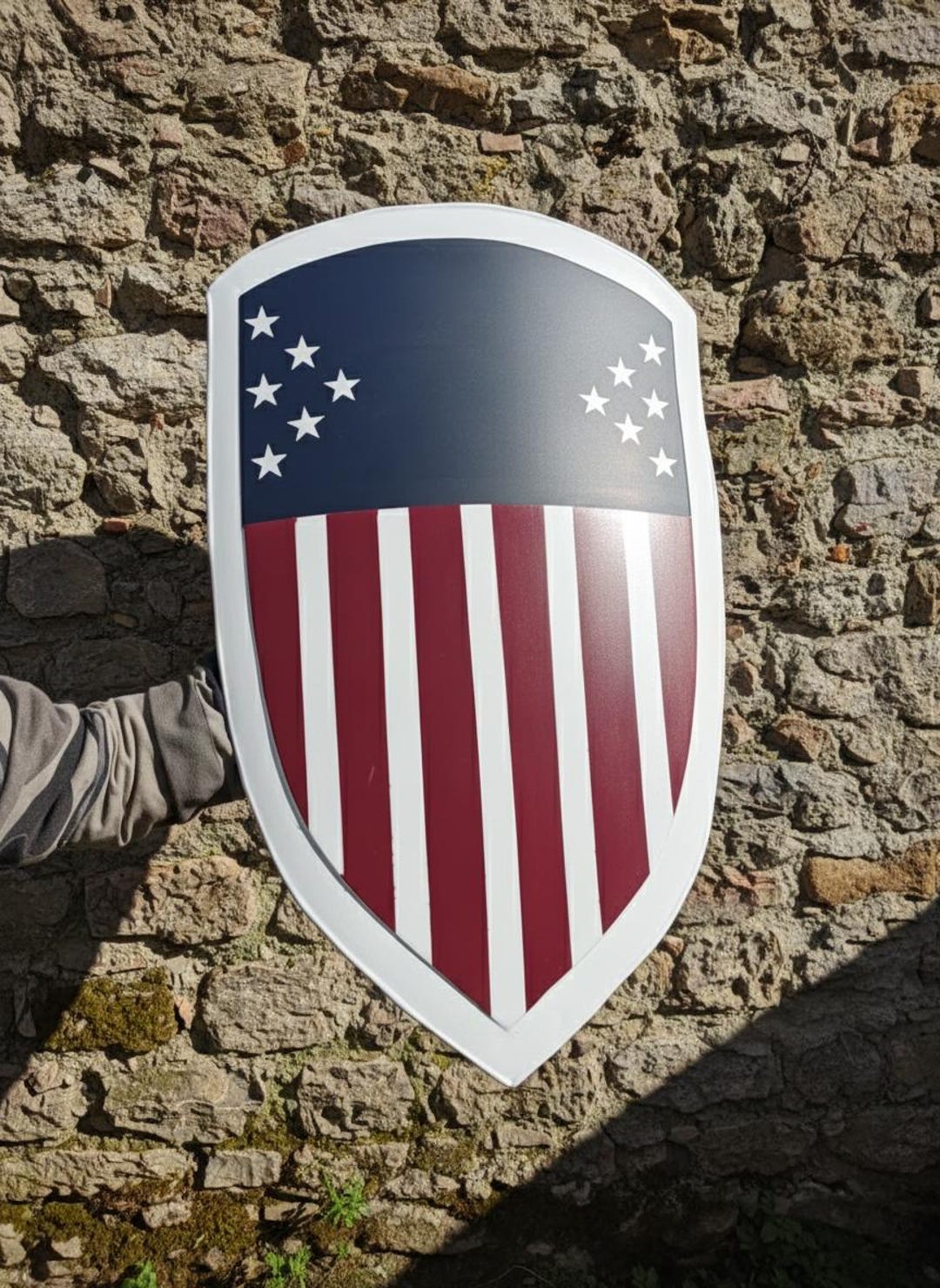 Handmade Medieval Shield American Flag Design | Knight Armor Wall Decor ...