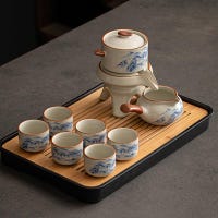 Blue & White Drip Tea Set - Etsy
