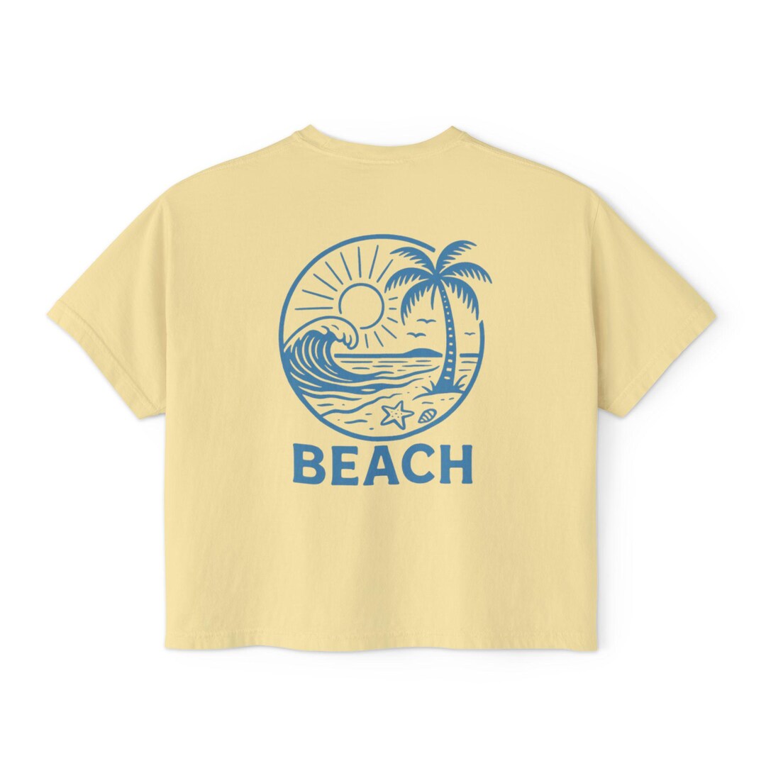 Women's Boxy Tee Beach Graphic Comfort Colors Vacation Shirt - Etsy
