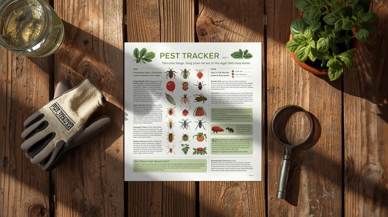 Plant Pest Disease Tracker, Garden Journal PDF, Editable Digital ...