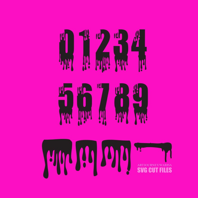 Drip Text SVG Halloween Clipart (digital Download) - Etsy