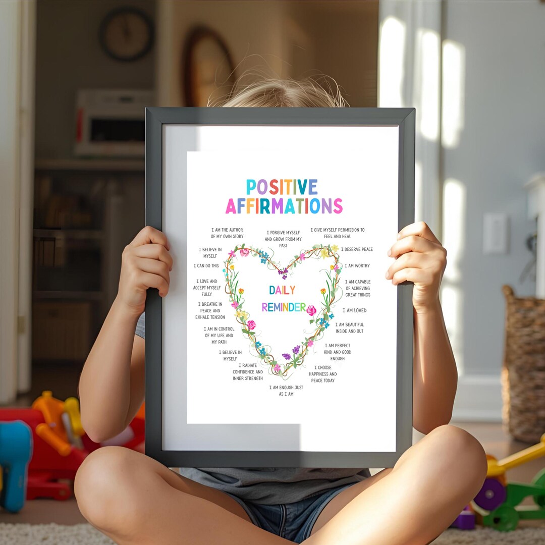 Positive Affirmation Poster, Daily Reminder, Wall Art, Uplifting Words ...