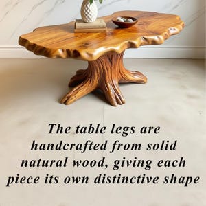Natural Wood Coffee Table Live Edge Dining Table Tree Trunk Table ...