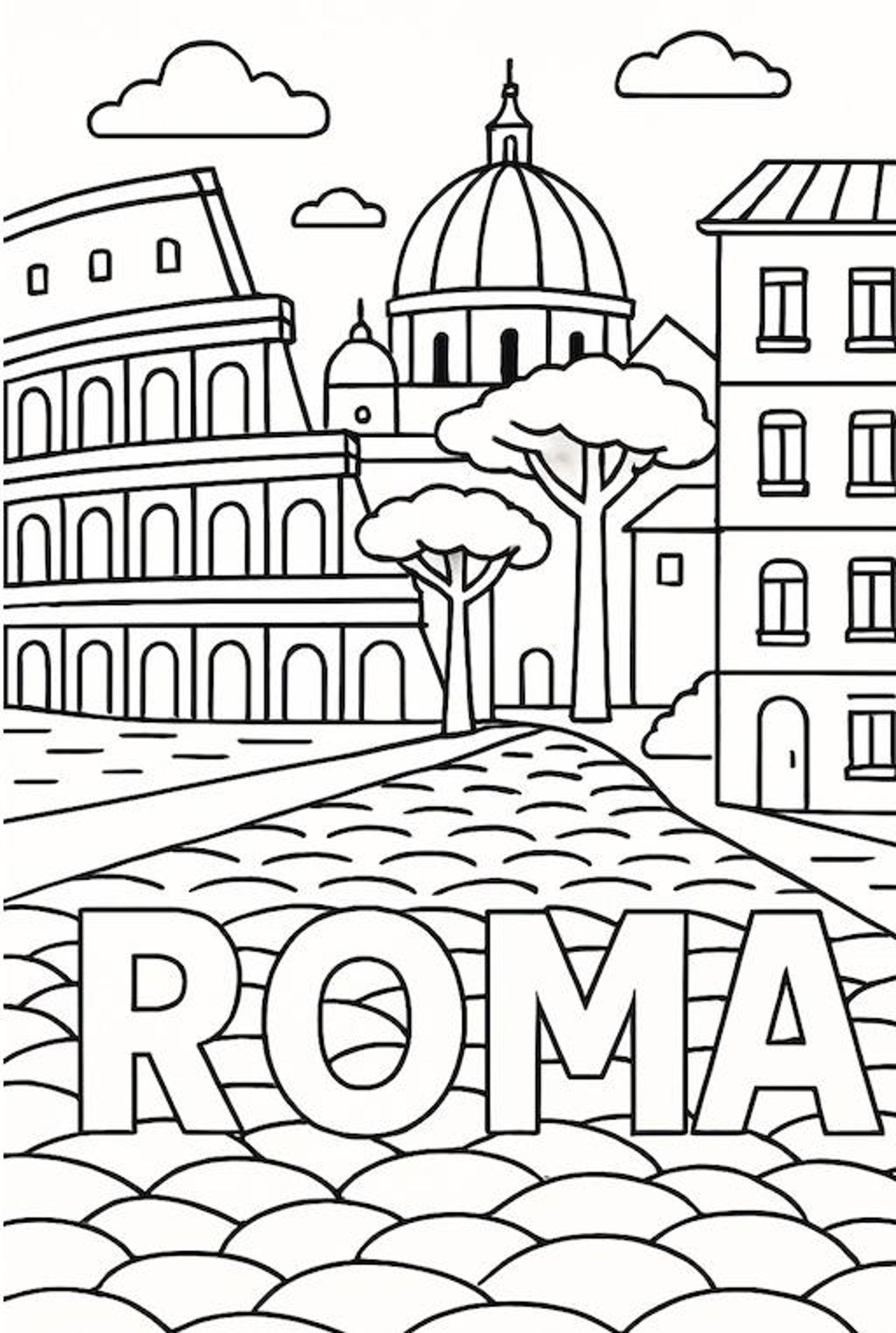 Italy Coloring Page - Etsy