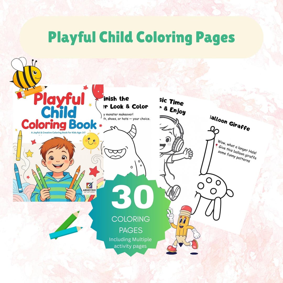 Printable Kids Coloring Book | Drawing & Activity Pages | Creative ...