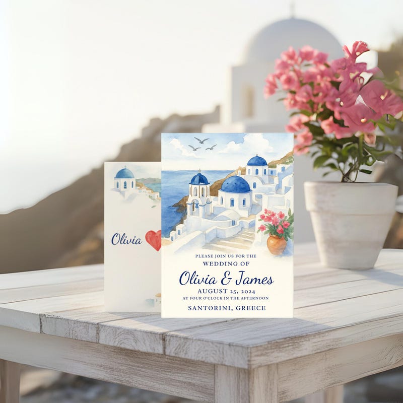 Greek Wedding Invitation - Etsy