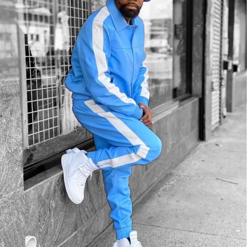 Leather Men Tracksuit - Etsy