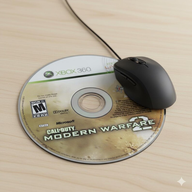 Call of Duty: Modern Warfare 2 (MW2) Xbox 360 Disc-style Mouse Pad ...