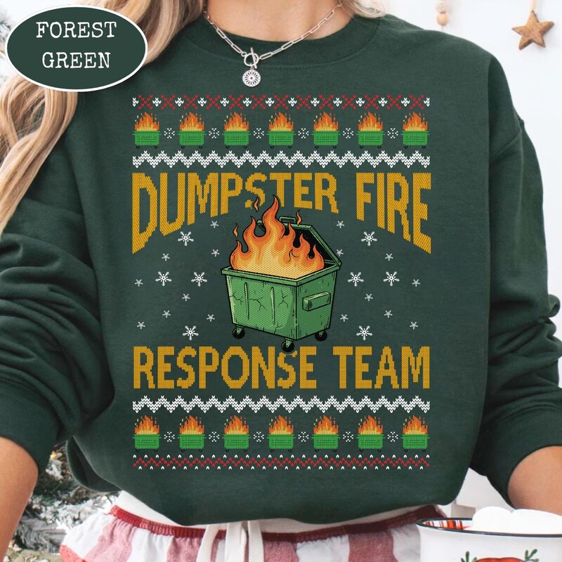 Dumpster Fire Response Team Sweater - Etsy
