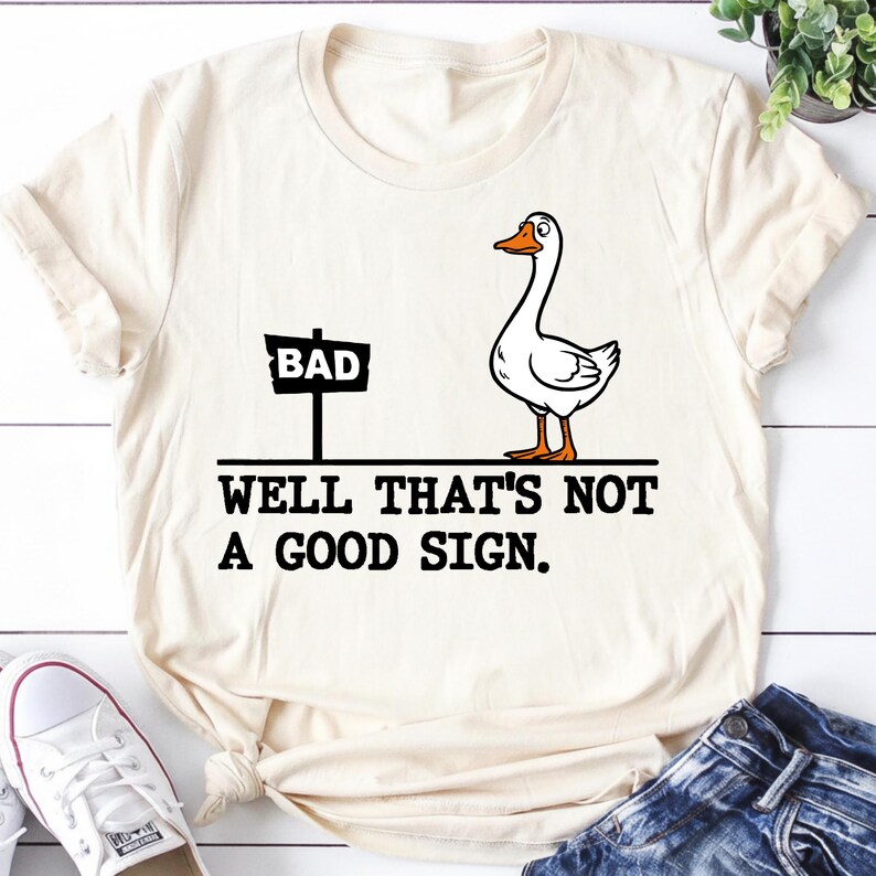 Well That's Not A Good Sign Bad Funny Pin Man Cartoon Stick Figure T ...