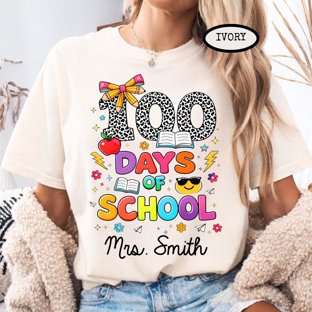 Custom 100 Days of School Shirt, Teacher Group 100th Day Shirt ...