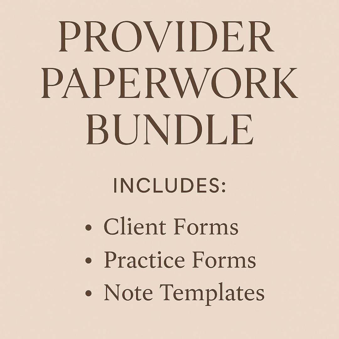 Therapy Paperwork Bundle: 19 Editable Counselor Forms (digital Download ...