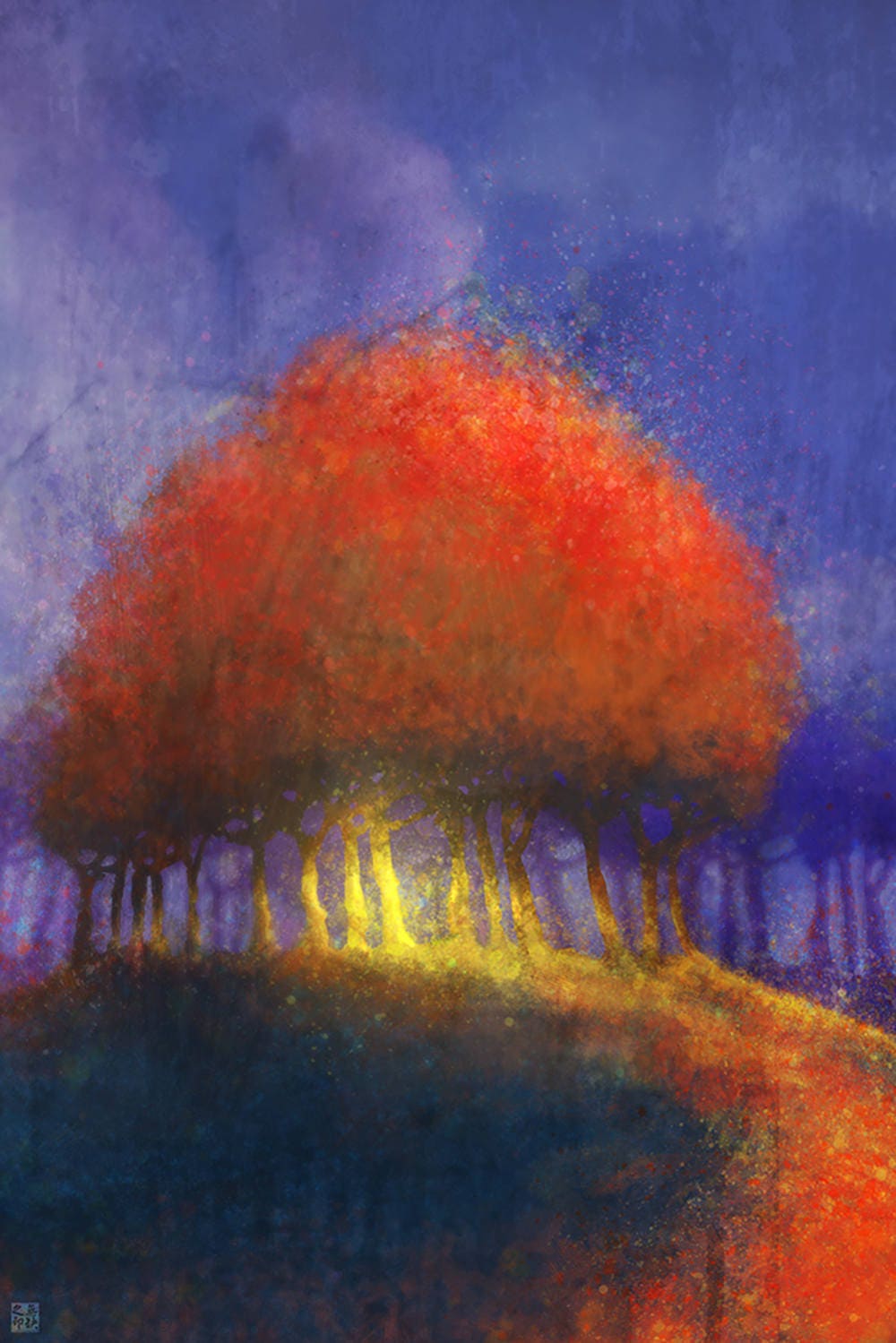 Red Bean Tree Series 01: Giclee Fine Art Prints (2 Prints) - Etsy