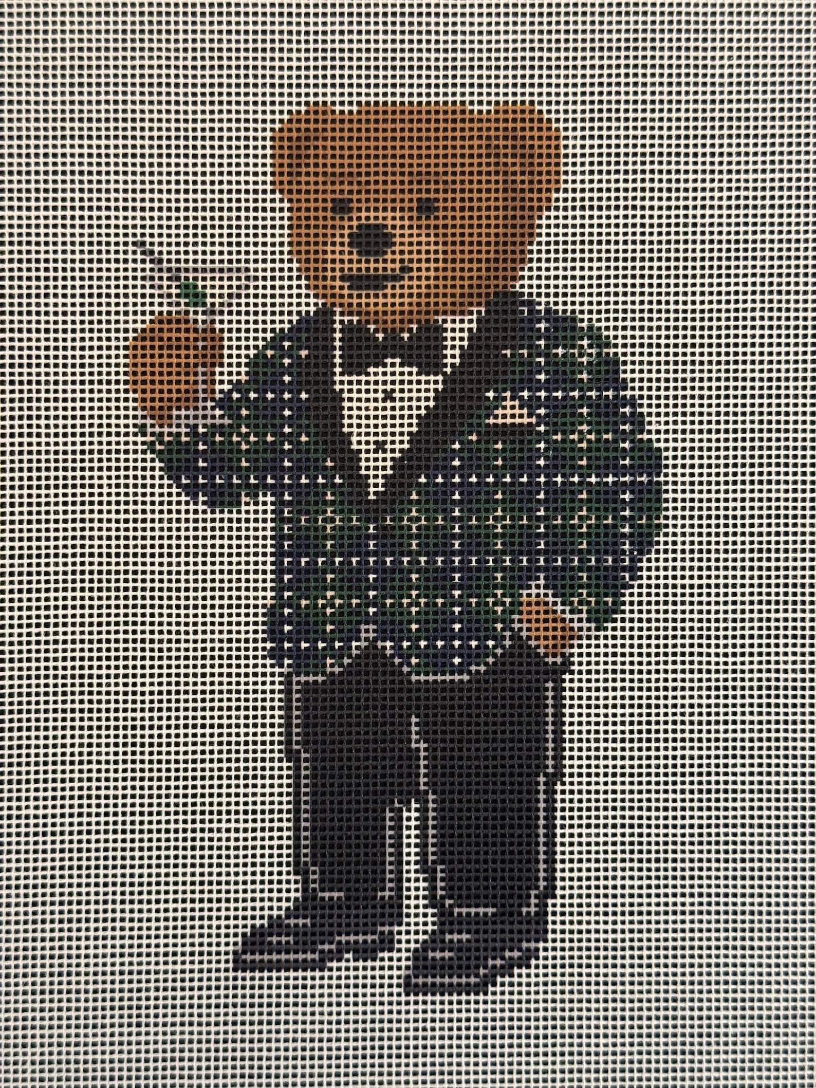 Classy Martini / Ralph Lauren Bear Needlepoint Canvas : DIY Beginner ...