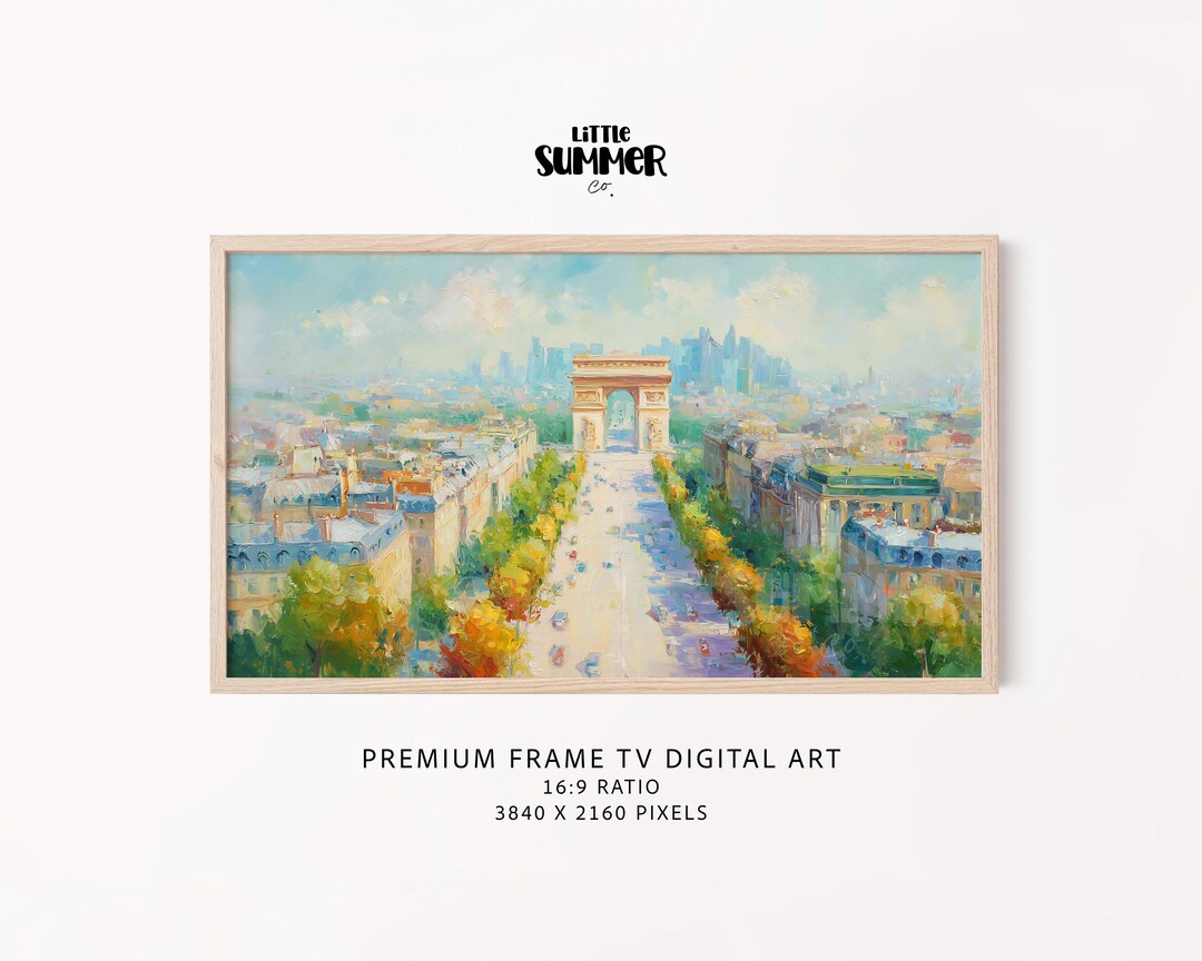 Frame TV Art Paris Arc De Triomphe, Summer Landscape Wallpaper, French ...