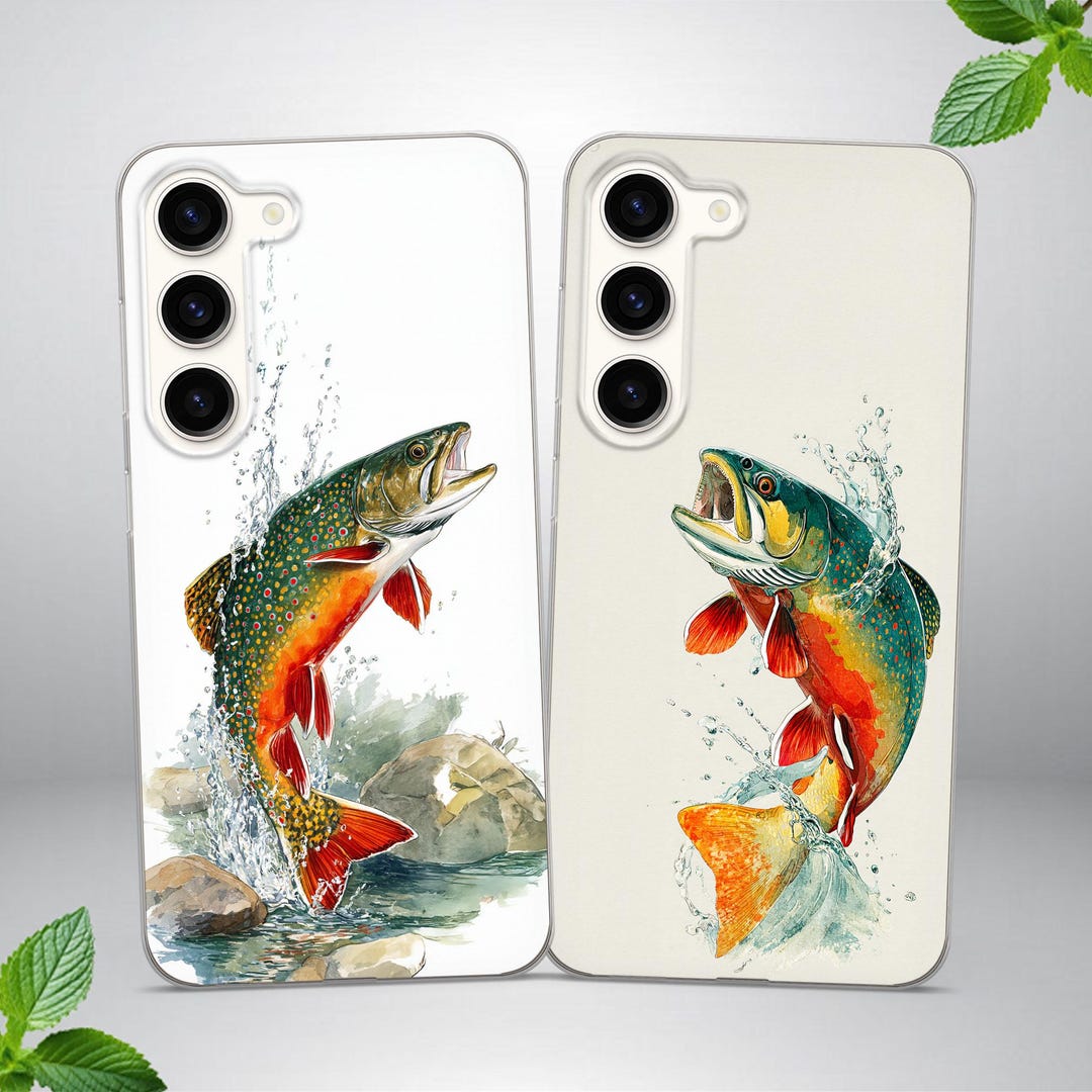 Trout Fish Phone Case – Wildlife Fishing Gift, Outdoor Nature Phone ...