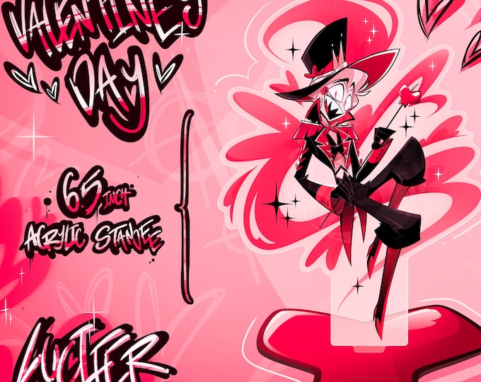 IN STOCK | Hazbin Hotel Valentines Day Lucifer | Acrylic Standee | 6.5 ...