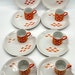 Vintage Mid Century Modern JONAS ROBERTS Snack Set of 6 Cups and 8 ...