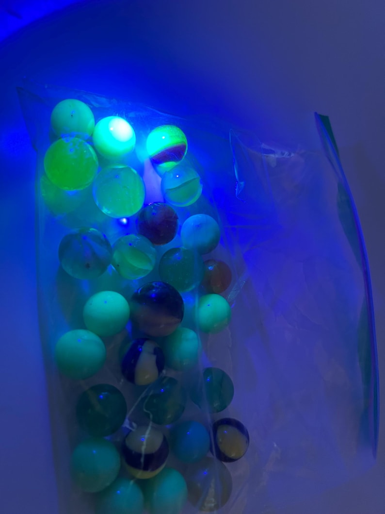 Uranium Ultra Violet UV Reactive Glass Marbles Cadmium Lot - Etsy