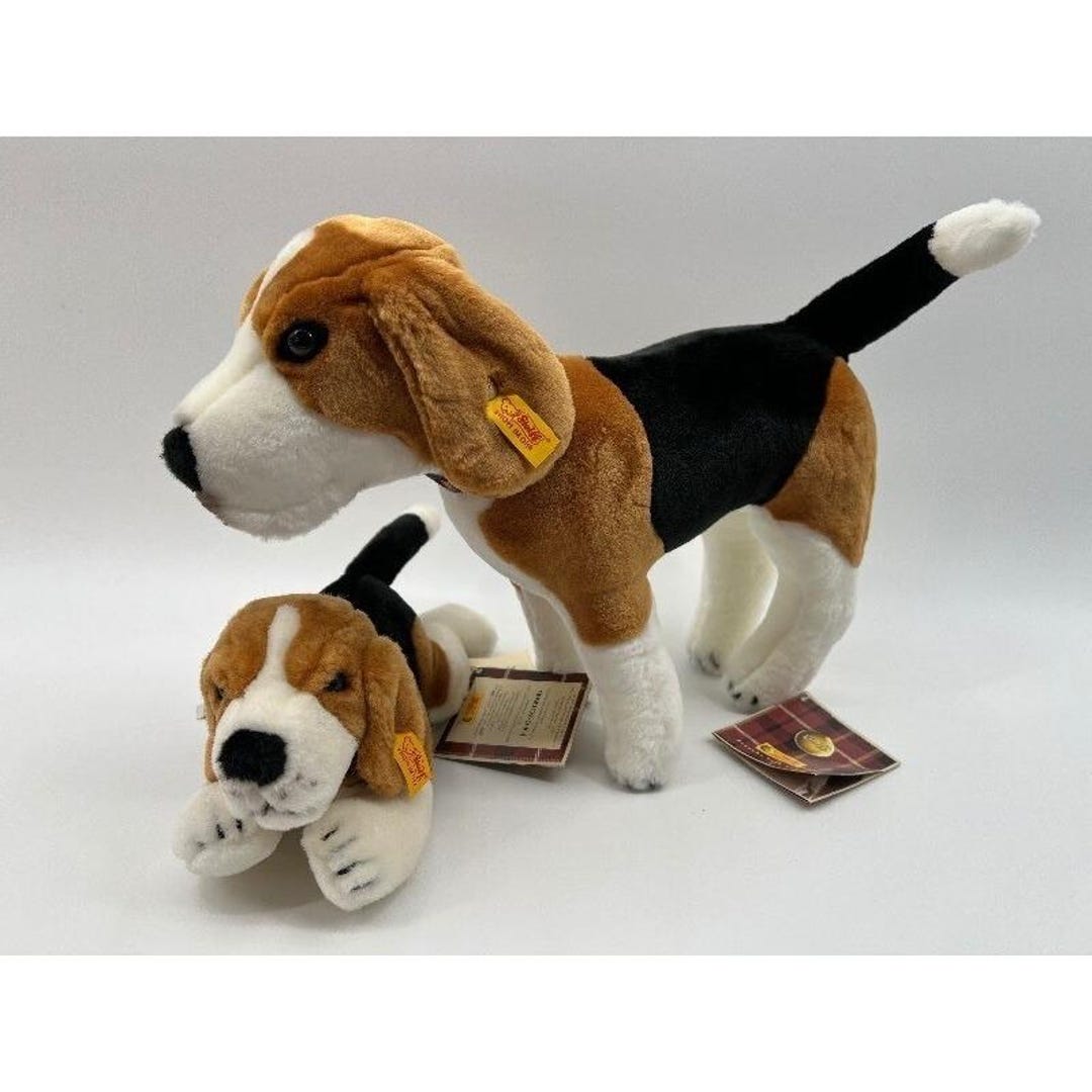 NOS Vtg STEIFF Beagle Plush Dog Spec. Ed AKC American Kennel Club ...