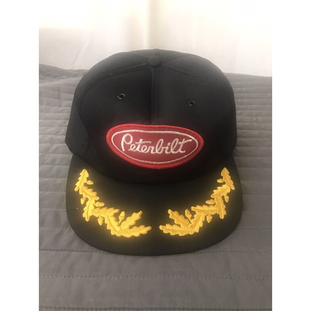 Vintage PETERBILT Puffy TRUCKER Snapback Cap Hat Patch Woodville ...