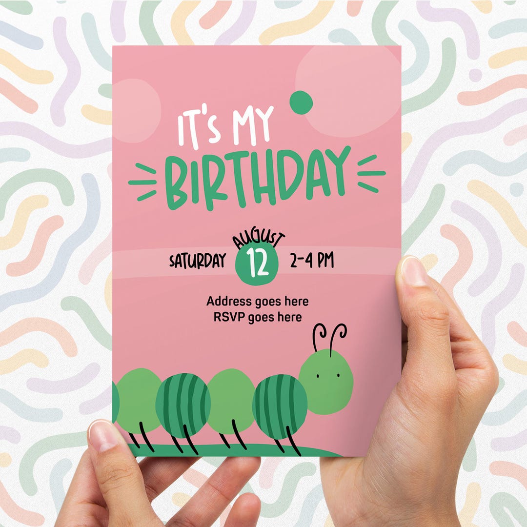 Custom Kids Birthday Invitation – Printable Digital Download – JPEG ...