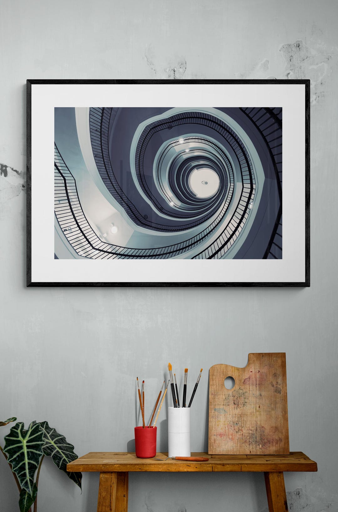 Fibonacci Spiral Staircase – Framed Fine Art Photography Print, Modern ...
