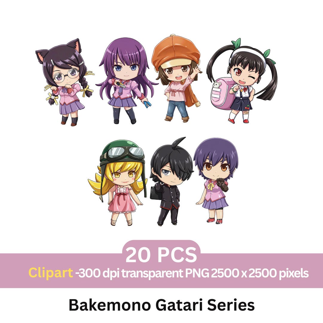 Chibi Bakemono Gatari Clipart Set – 20 Digital Illustrations, Fantasy ...