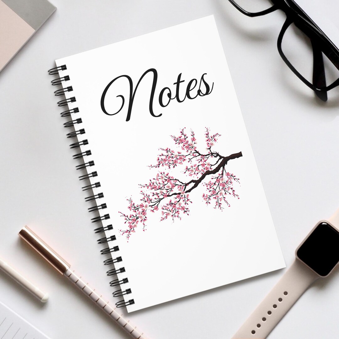 Cherry Blossom Notebook | Mindfulness Journal | Designer Notebook ...