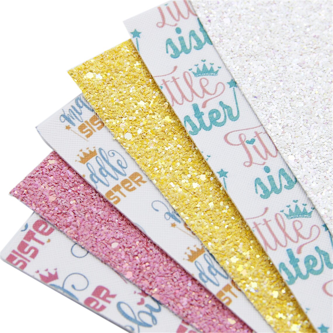 Leather Bundles 6pcs/set,litter Sister Printed Faux Leather Sheets ...