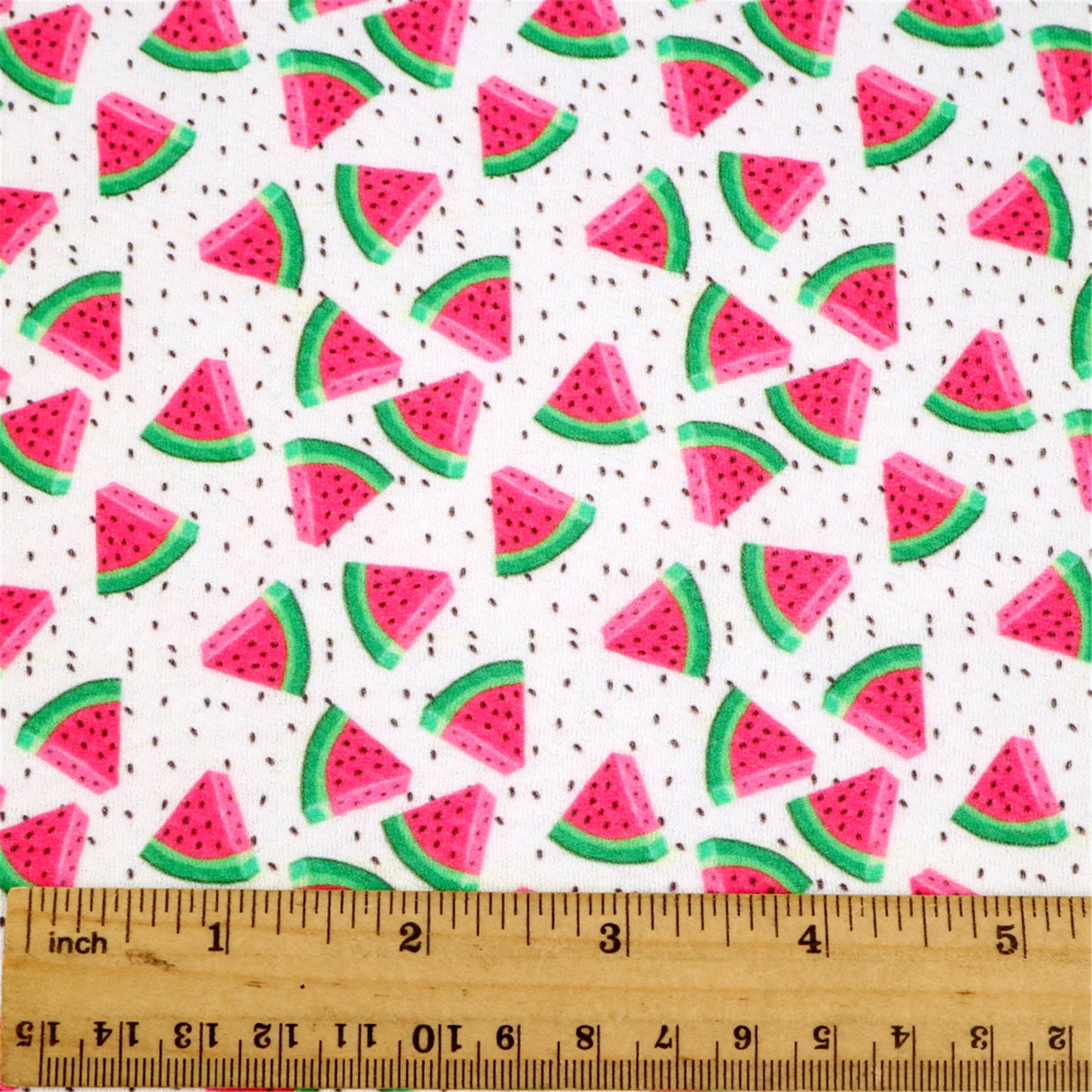 Summer Watermelon Fruit Liverpool Bullet Textured Printing Fabric by ...