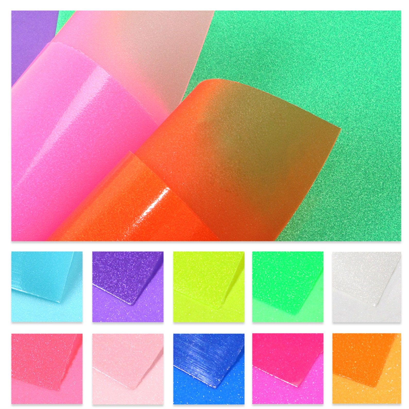 Shiny Jelly Sheets 10pcs/set,pvc Sheet,waterproof Matte Jelly Material ...