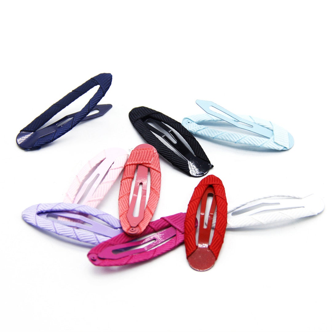 25pcs-hair Snap Clips,metal Hair Clip,ribbon Hair Clip for Baby Girls ...