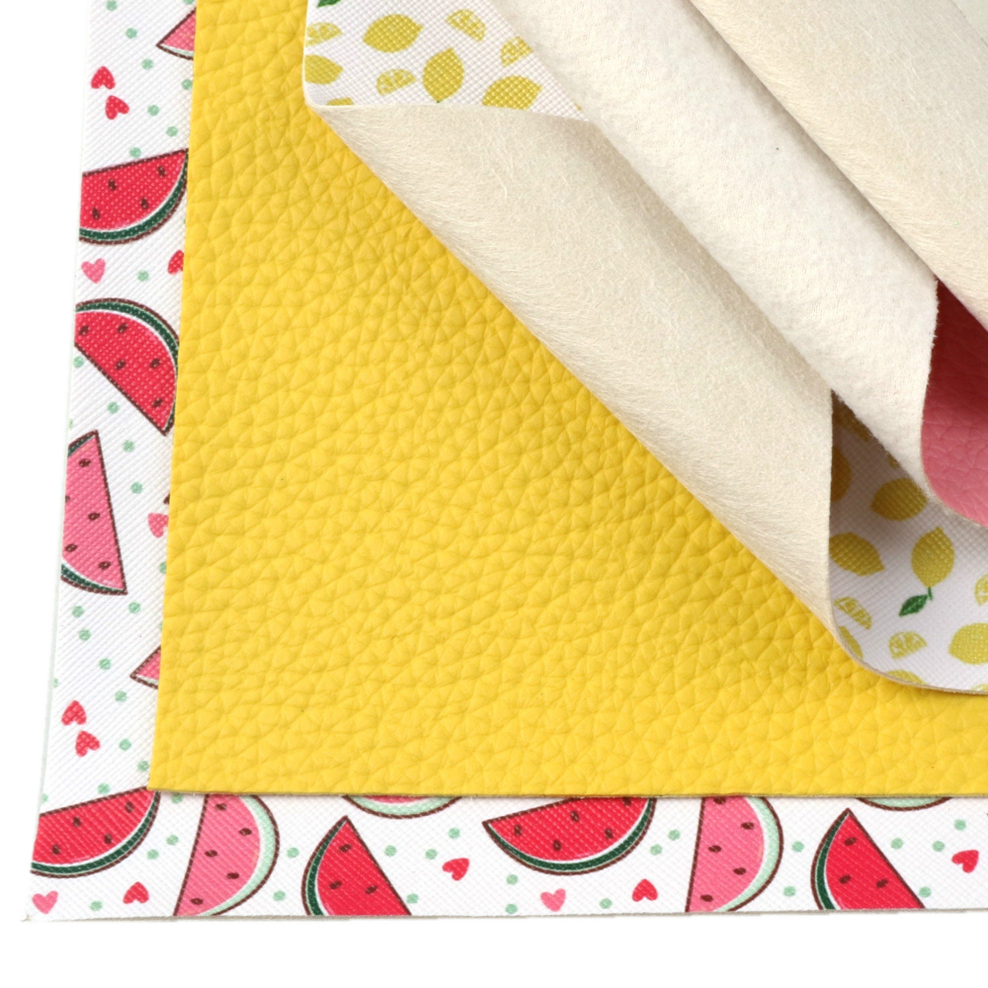 5pcs/set Pastel Faux Leather Bundles,synthetic Vinyl Sheets,diy Bows ...