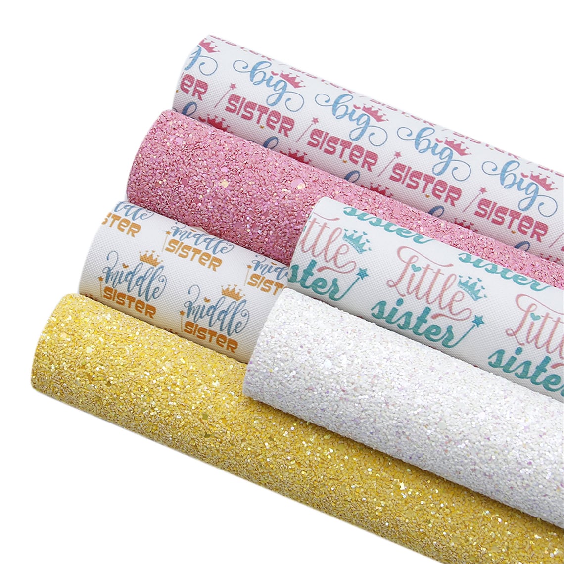 Leather Bundles 6pcs/set,litter Sister Printed Faux Leather Sheets ...