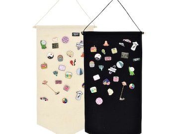 Blank DIY Banner, Canvas Wall Flag, Enamel Pin Display, Pin Collection ...