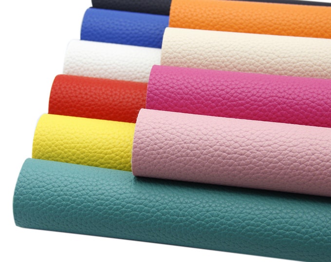 Plain Color Faux Leather Sheet Bundles 8pcs/setvegan Leather - Etsy