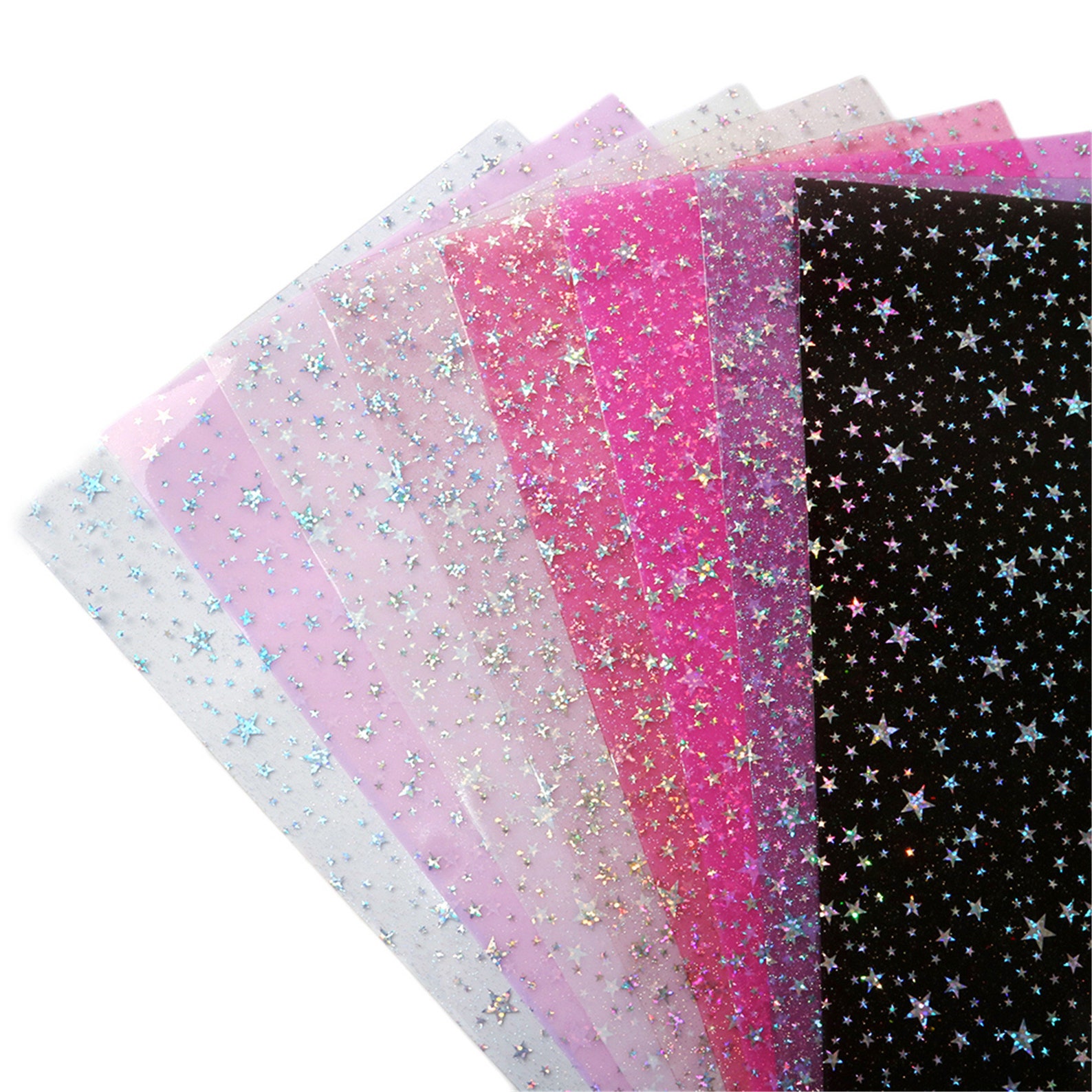 Glitter Star Jelly Sheets 8pcs/setpvc Fabric Sheetsjelly | Etsy