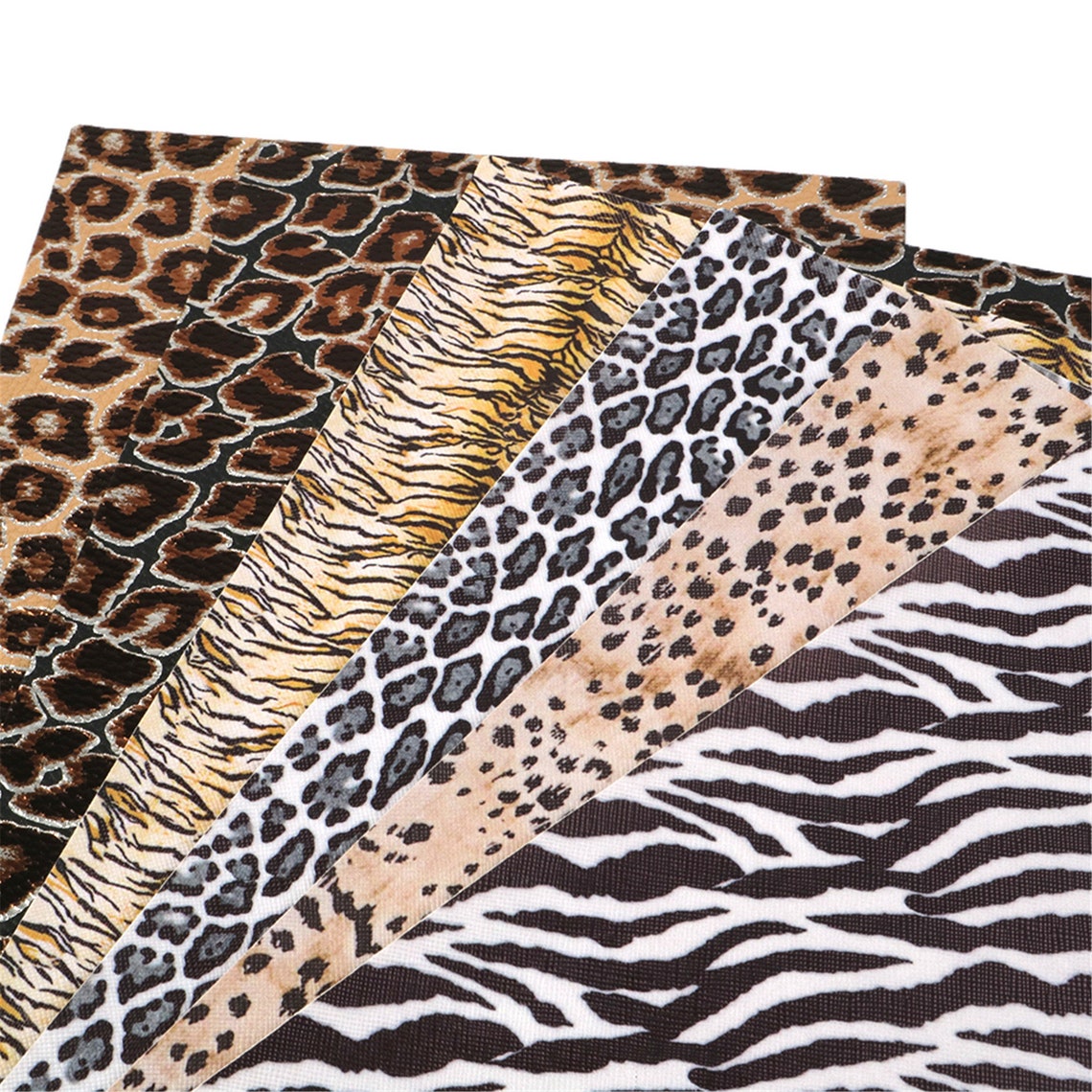 Leopard Leather Sheets Bundles 6pcs/set,cheetah Printed Faux Leather ...