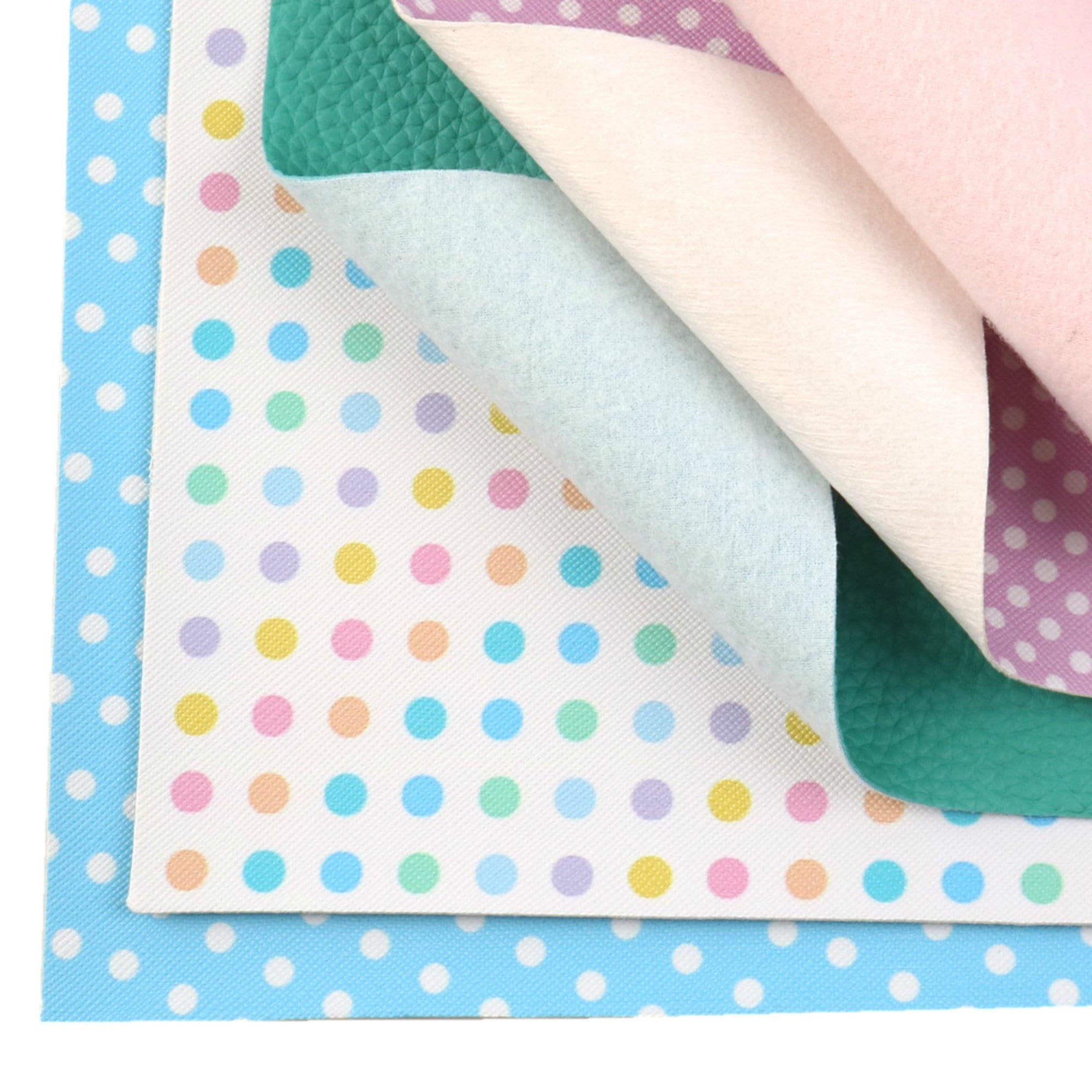 Polka Dot Leather Sheets 6pcs/setprinted Faux Leather - Etsy