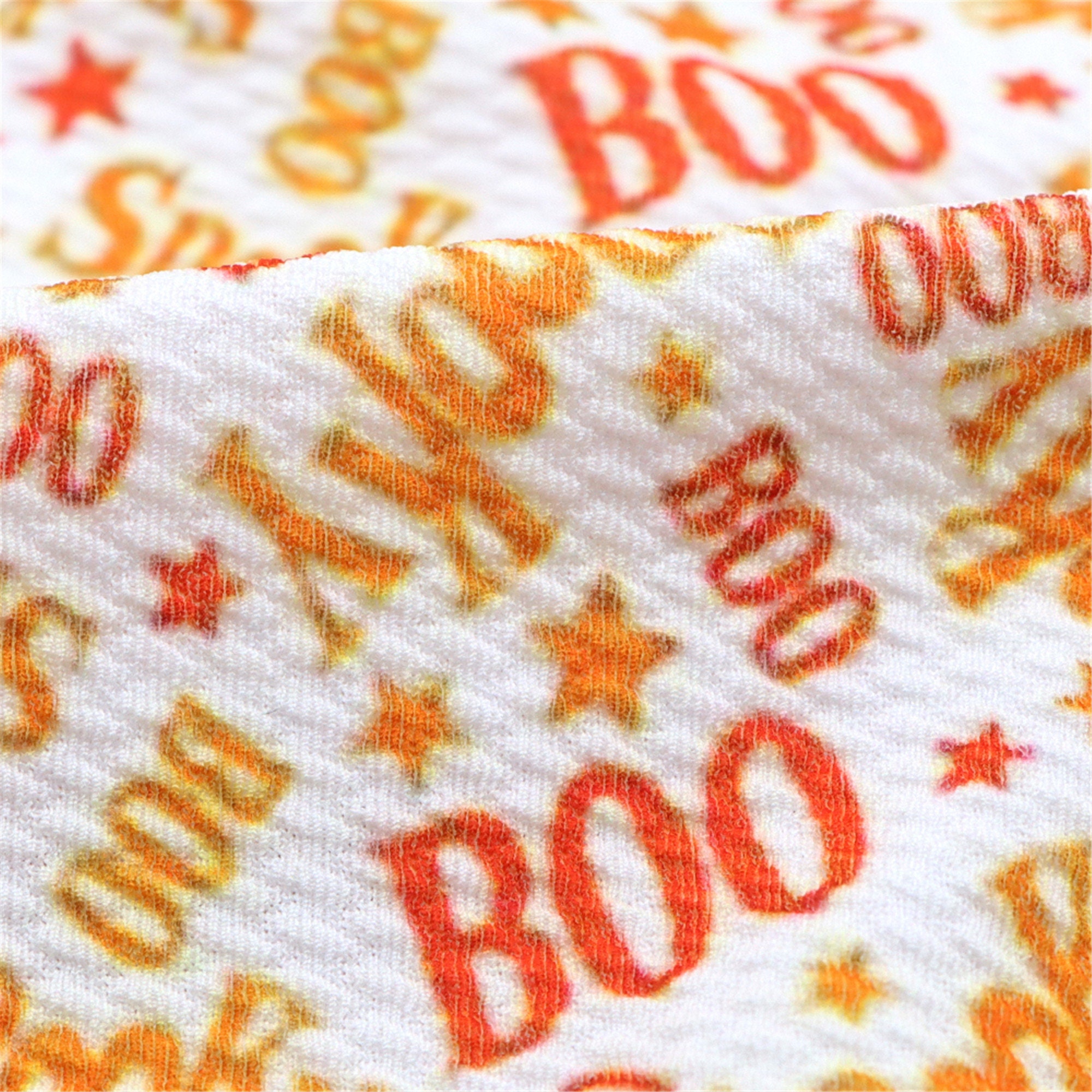 Boo Print Liverpool Bullet Textured Stretch Knit Fabric by | Etsy