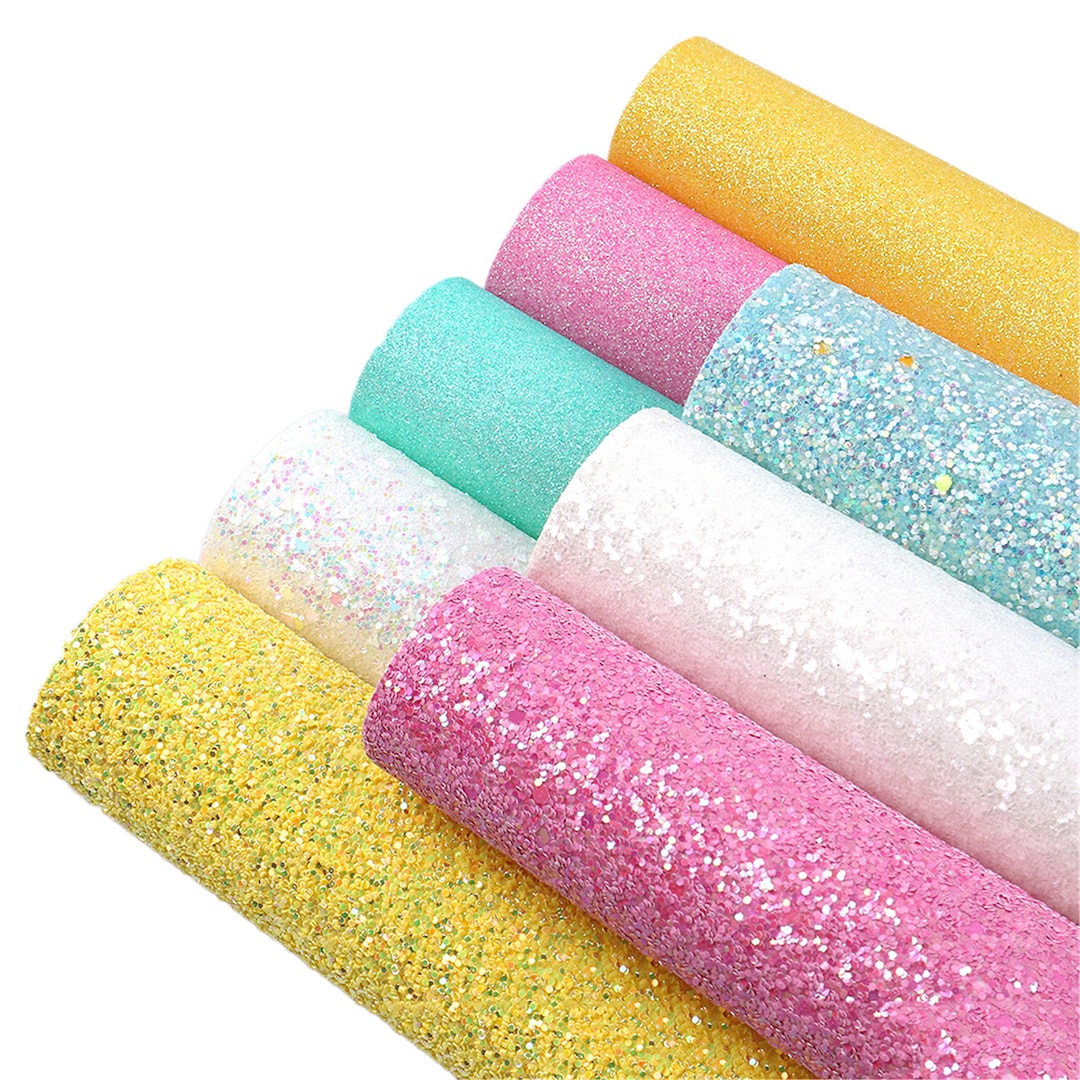 Glitter Leather Bundles 8pcs/set,glitter Faux Leather Sheets,shimmer ...