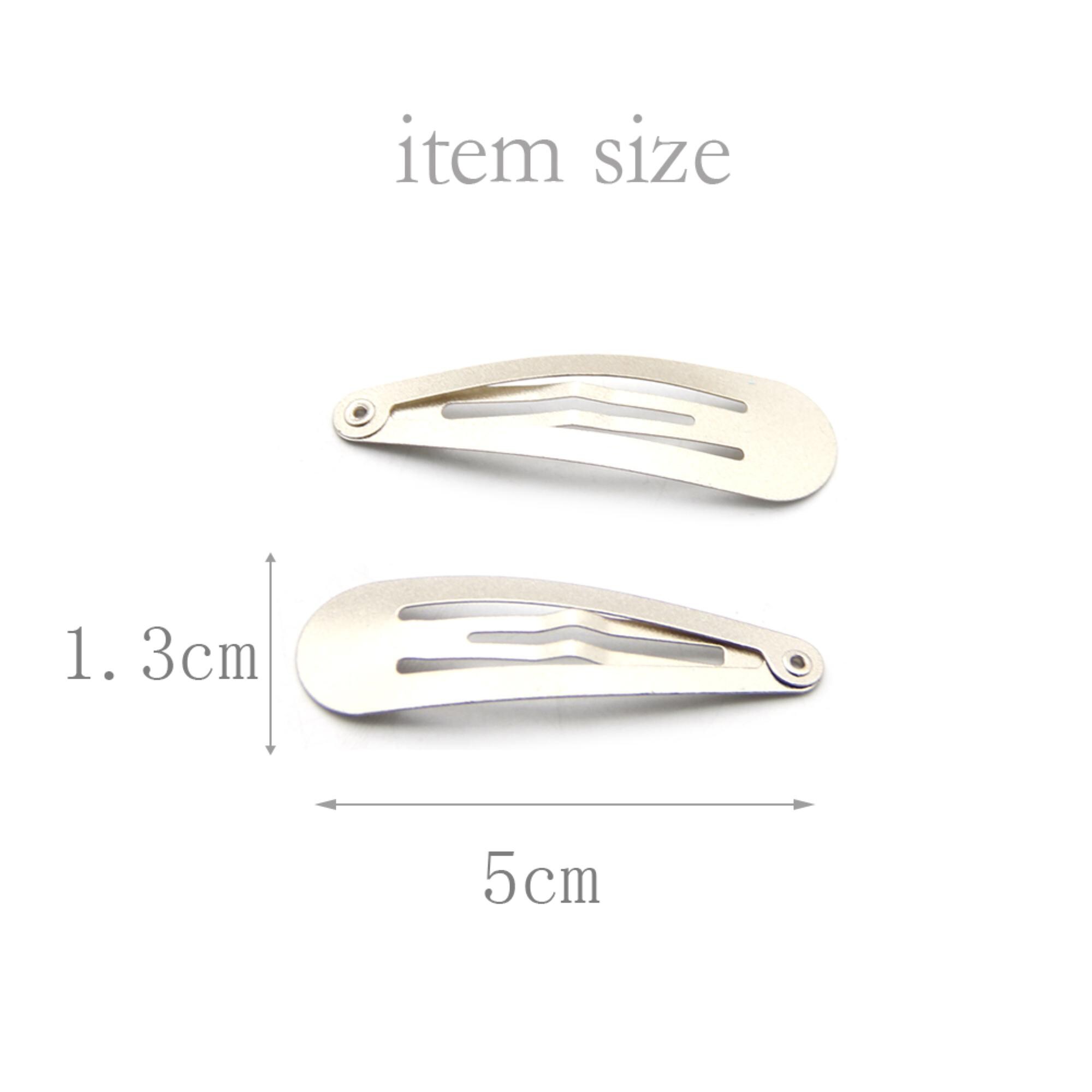 Colorful Metal Snap Hair Clip 50pcs,hair Snap Clip,blank Metal Barrette ...
