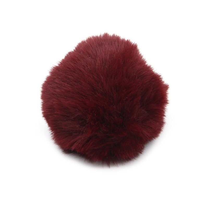 Faux Fur Pom Pom Ball 5pcskey Chain Puffs Plush Ballhat Bag - Etsy