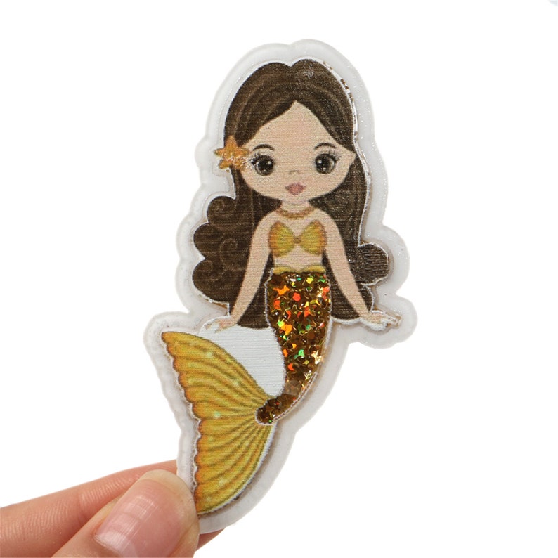 Little Mermaid Sequin Shaker Flatback 5pcstar Sequin Confetti | Etsy