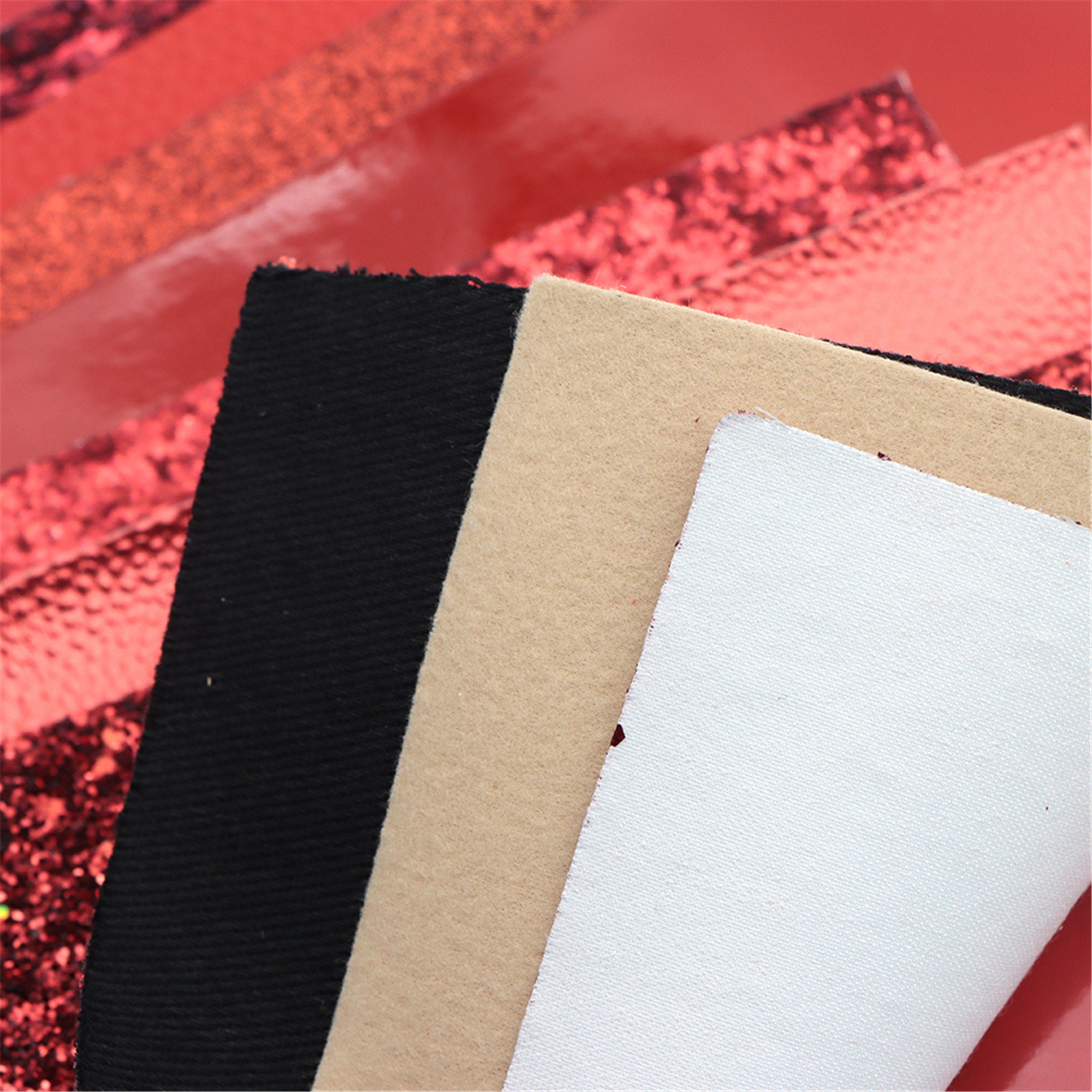 8pcs/set Red Series Faux Leather Bundlesolid Faux Leather - Etsy