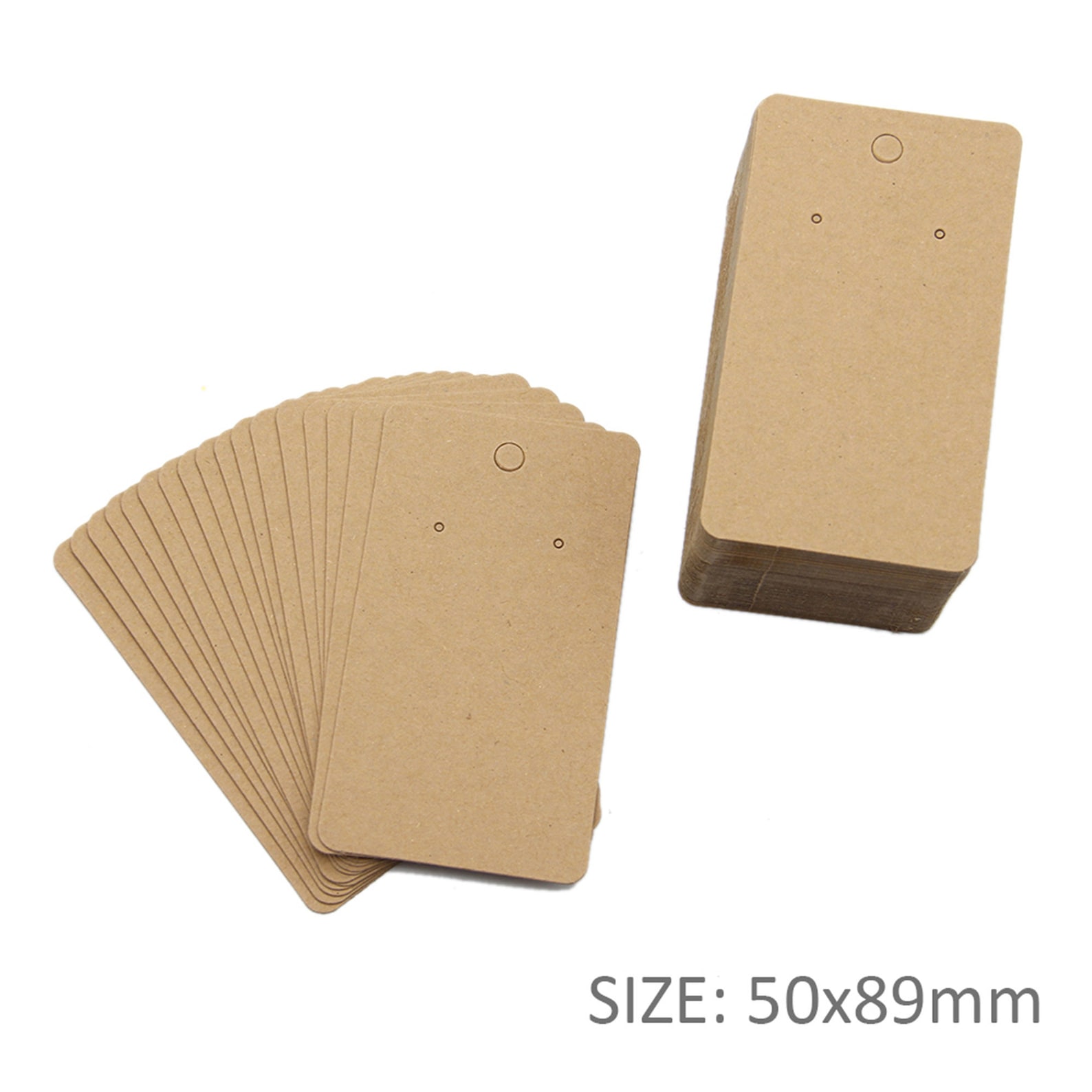 100 Pcs/pack Earring Display Cards,kraft Paper Cards,personalized ...