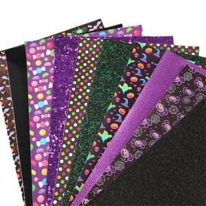 Halloween Faux Leather Bundles 10pcs/set,pumpkin Skull Ghost Spider ...
