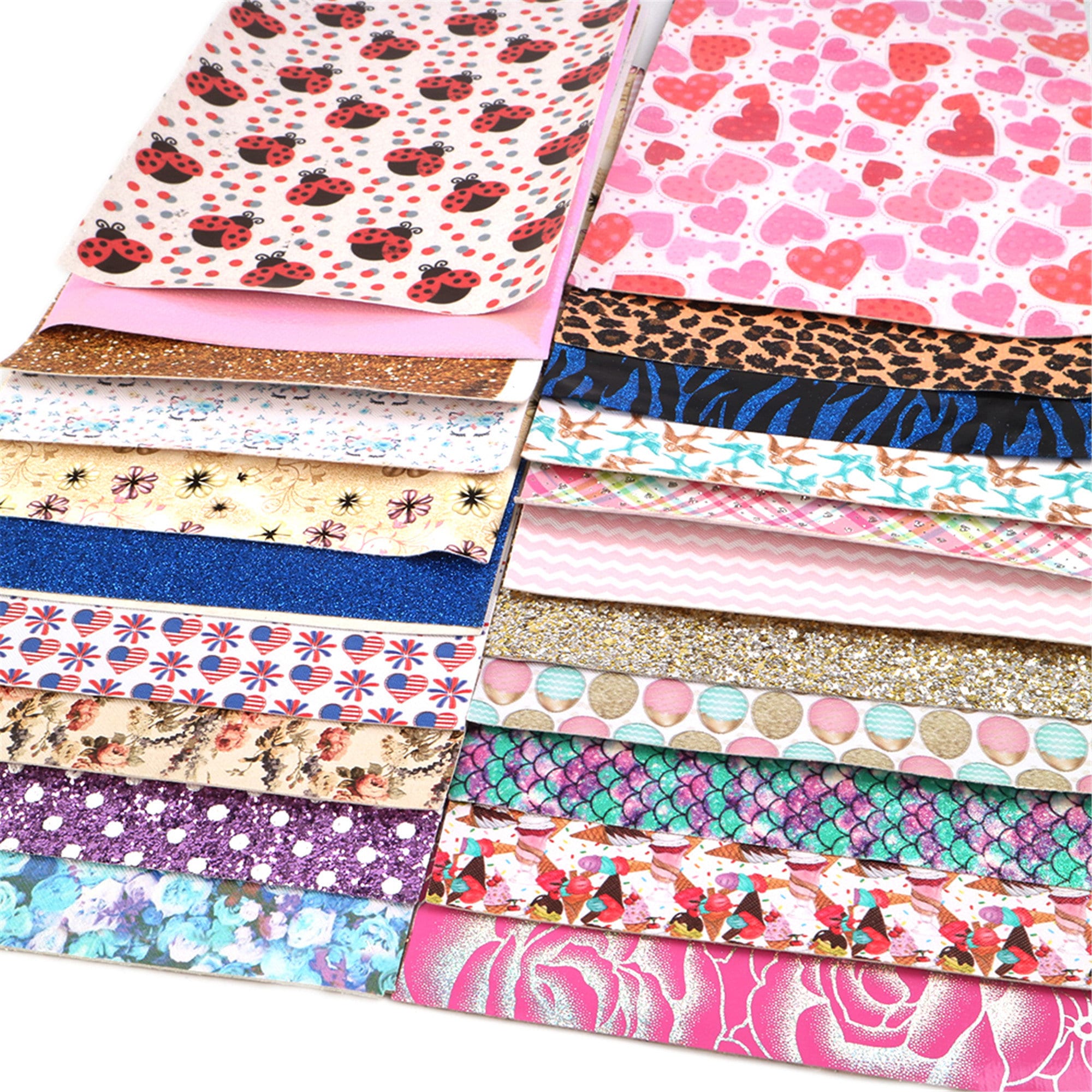 Faux Leather Sheets Scraps 10 Pcs/set,slightly Defect Leather Sheets ...