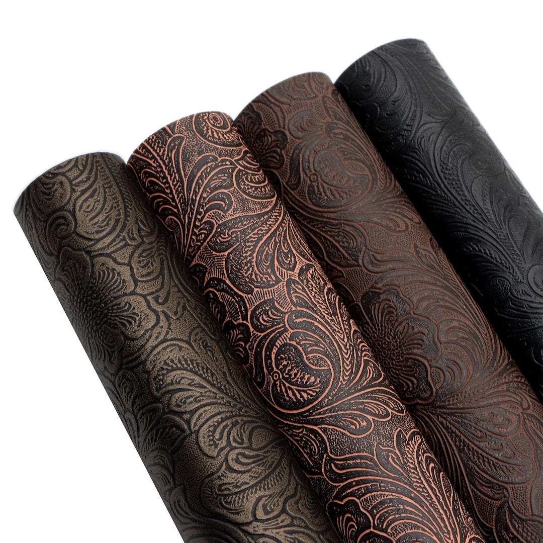 4 Pcs/lot 20*33cm Swirls Geometric Patterns Bump Texture Faux Leather ...
